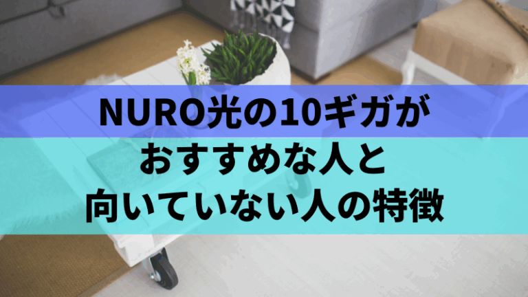 NURO光の10ギガの評判は？実測速度と料金から見るメリット・デメリット - 光とSIMの達人